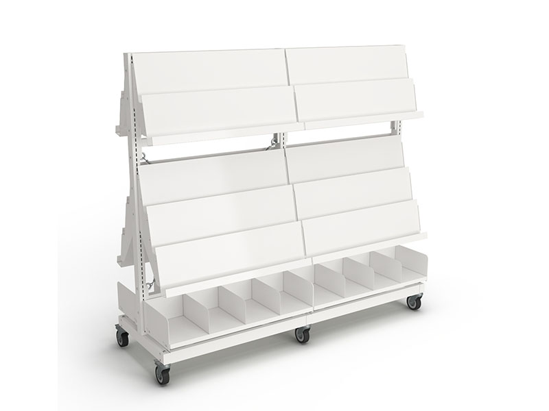 Intraspec Mobile Shelving 1560mm Waterfall Display | Int Workspaces